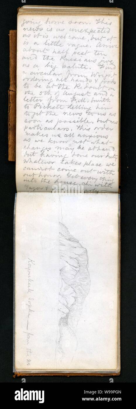 Diary 1865 - 1867 (Pages 97 and 98 Stock Photo - Alamy