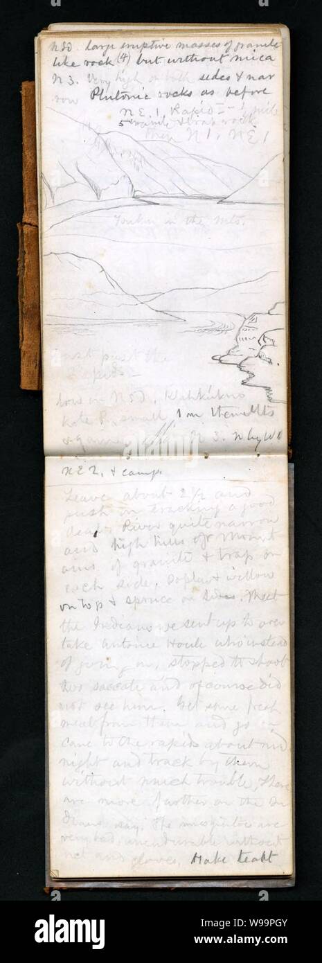 Diary 1865 - 1867 (Pages 57 and 58 Stock Photo - Alamy