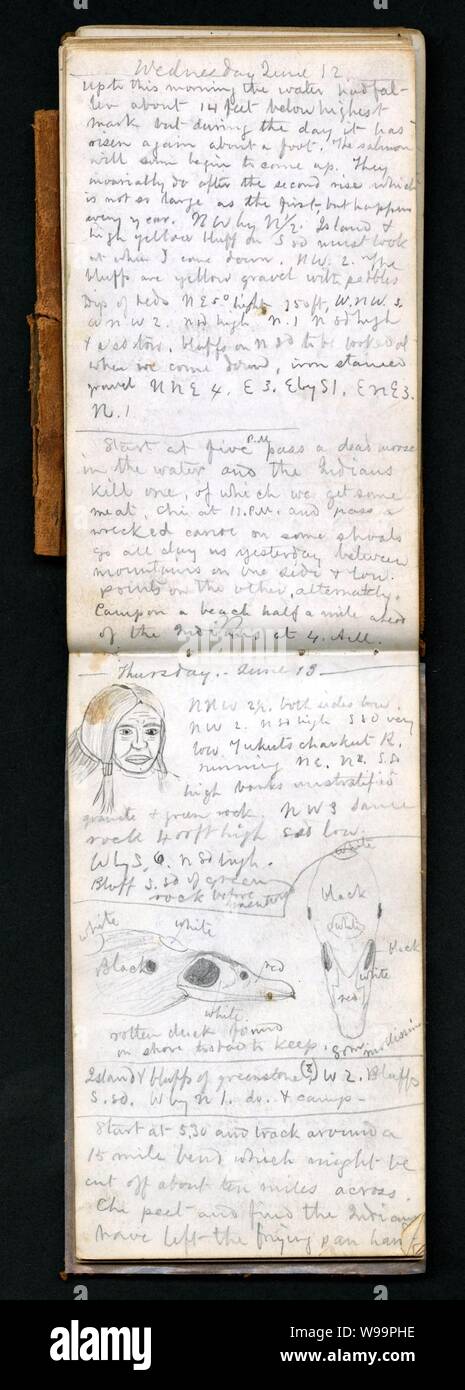 Diary 1865 - 1867 (Pages 61 and 62 Stock Photo - Alamy