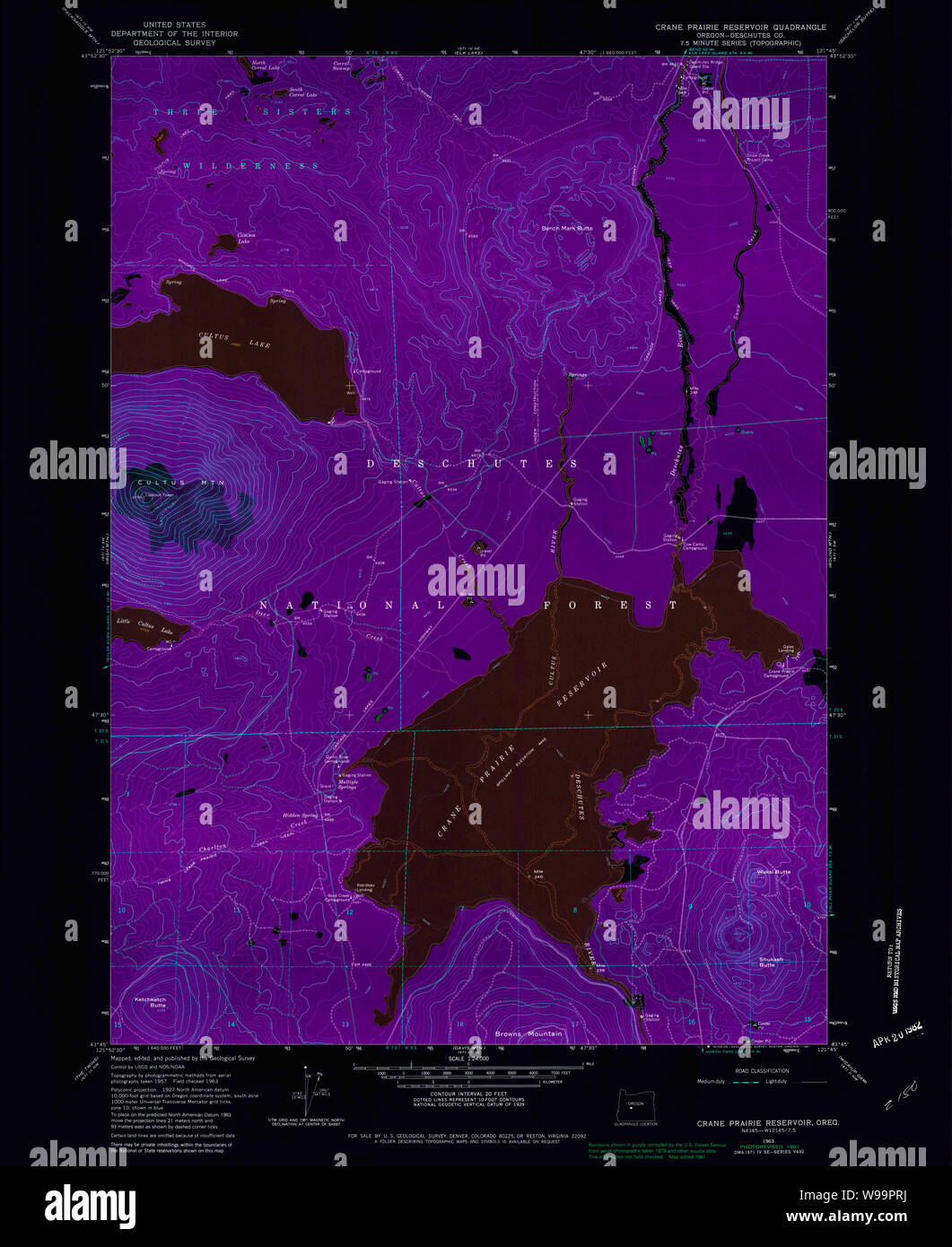 Map of crane oregon hi-res stock photography and images - Alamy