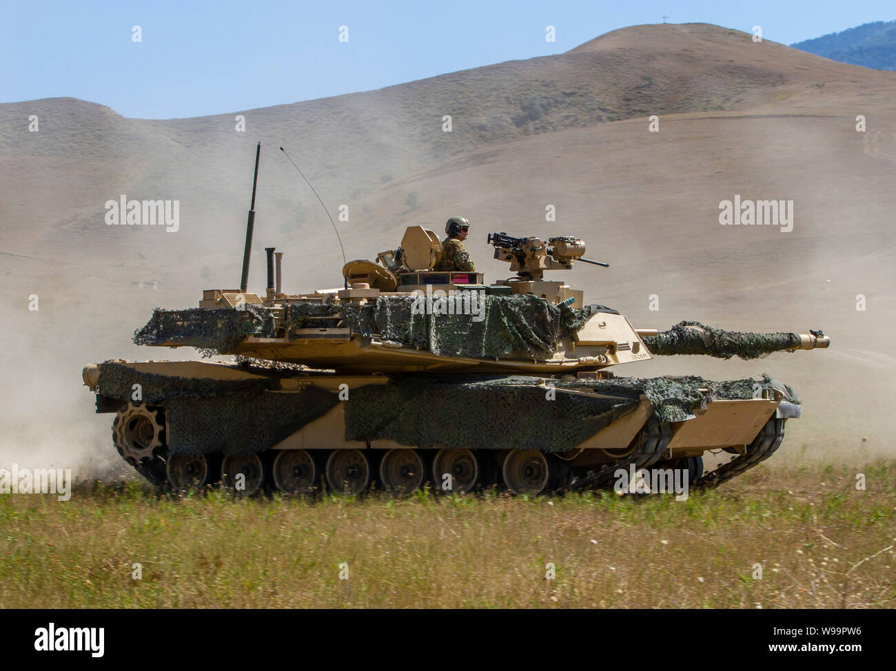 An M1A2 Abrams tanks, assigned to 1st Battalion, 16th Infantry Regiment ...