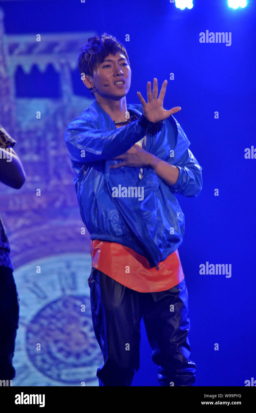 Jang Woo Hyuk, South Korean rapper and a former member of HOT, performs ...