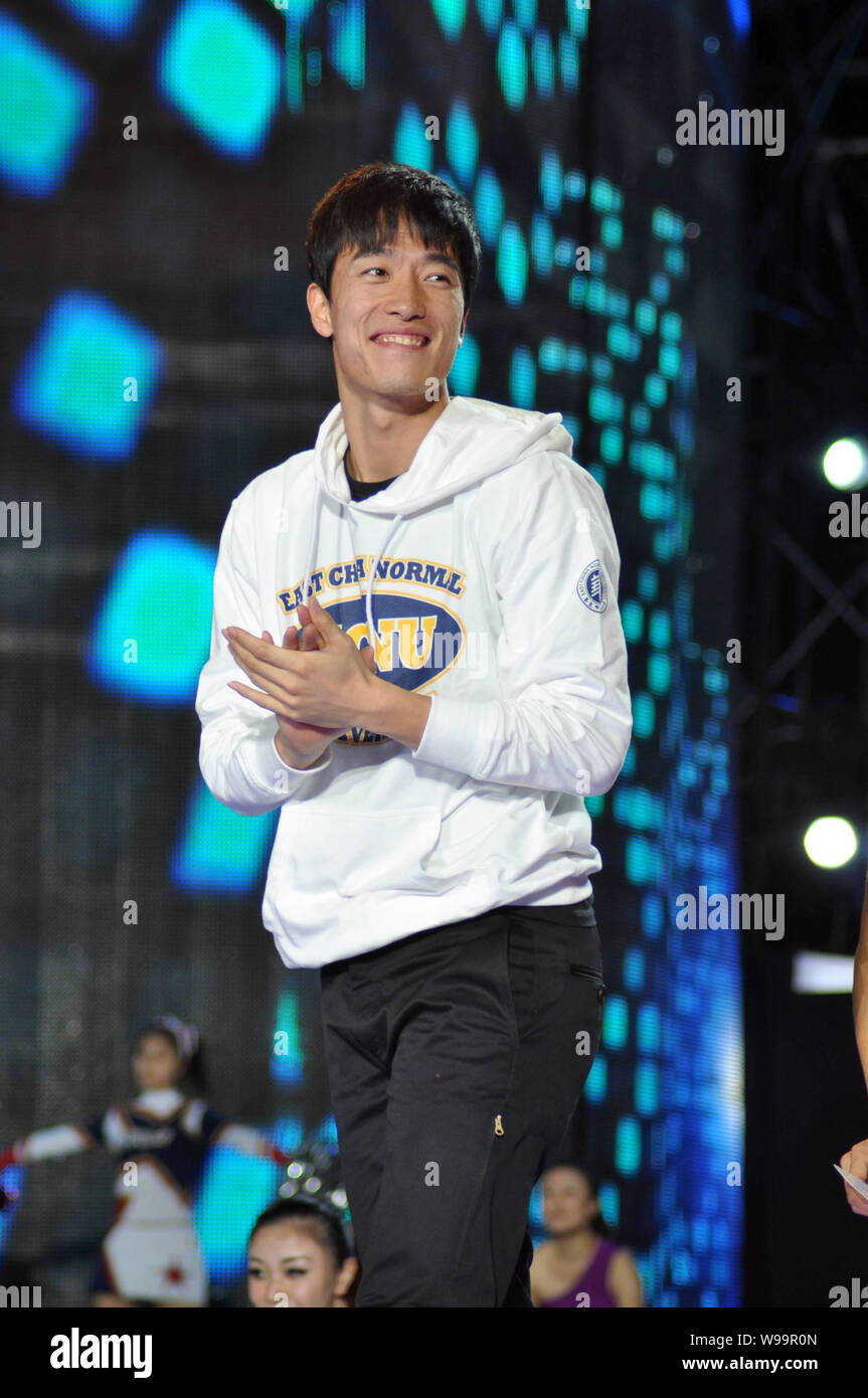 Chinese hurdler Liu Xiang attends the 60th anniversary of East Chinas ...