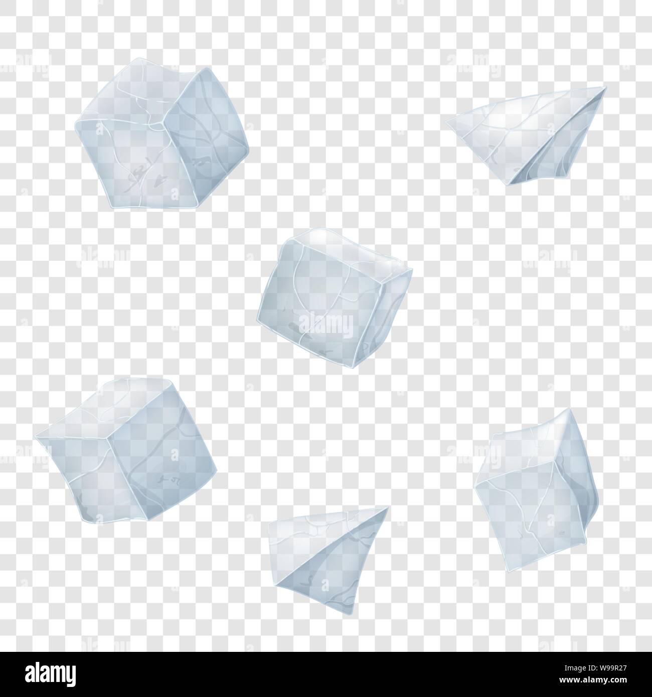 Transparency ice cubes and pyramids. Vector illustration. 3D design Stock Vector Image & Art - Alamy