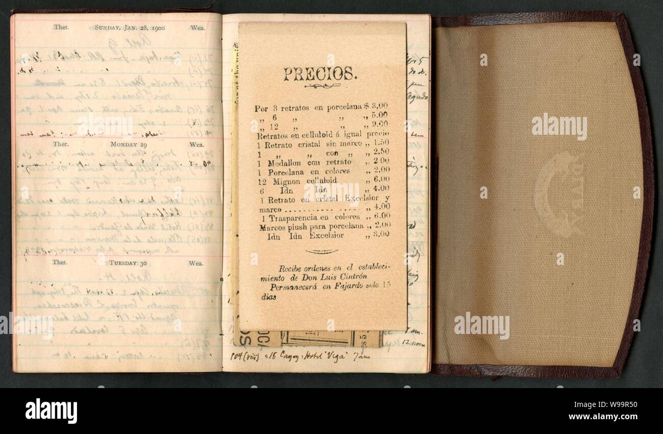 Diary, February 5-April 29, 1900 (Pages (10 and 11 Stock Photo - Alamy