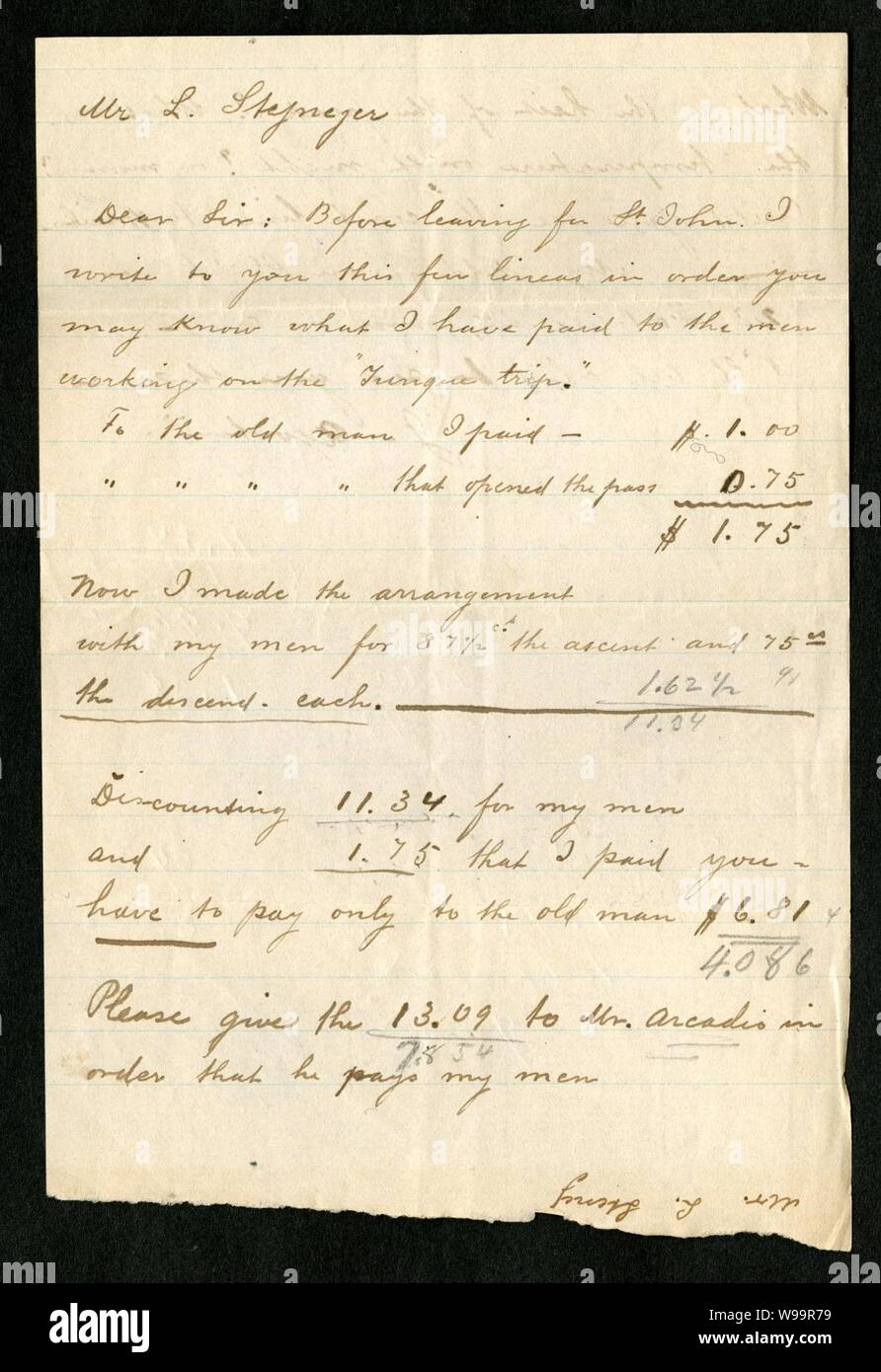 Diary, February 5-April 29, 1900 Stock Photo - Alamy
