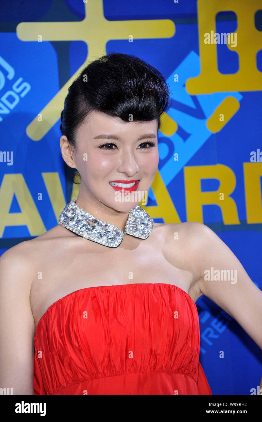 Chinese actress Zheng Yitong attends the 2011 China Trends Awards ceremony in Beijing, China, 13 ...