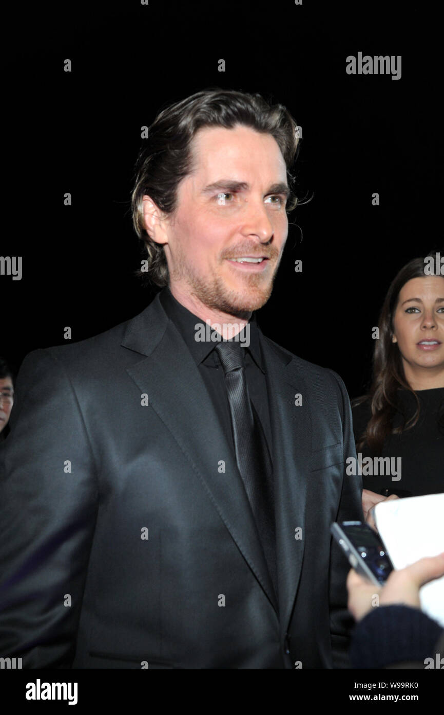 English actor Christian Bale arrives on the red carpet for the ...