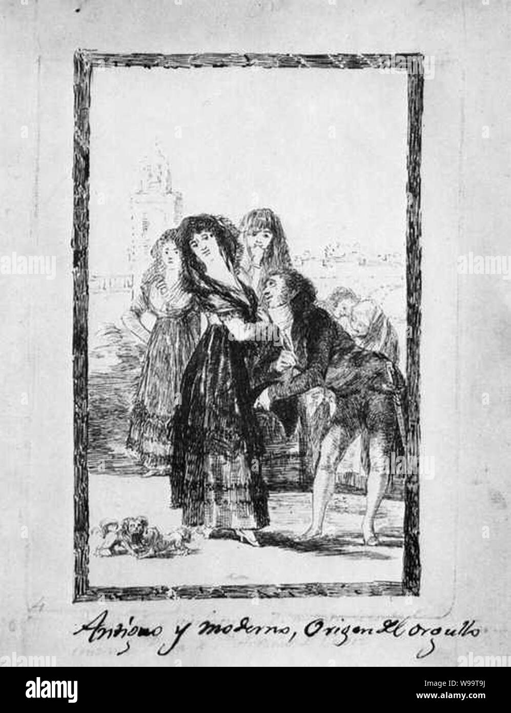 Dibujo preparatorio Capricho 27 Goya Stock Photo - Alamy