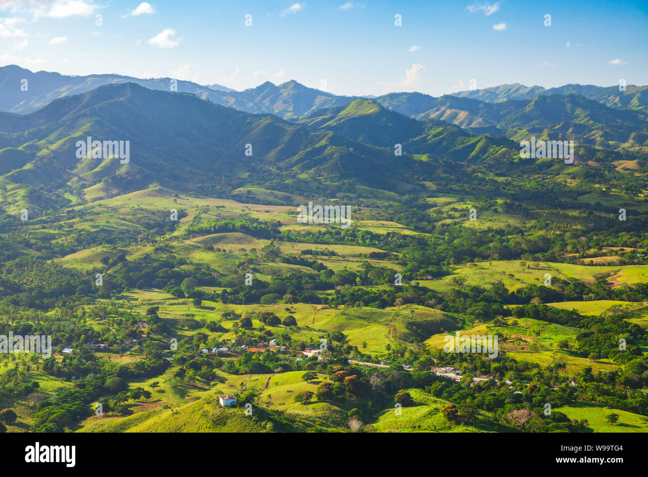 Mountain landscape taken from the top of Montana Redonda, Dominican ...