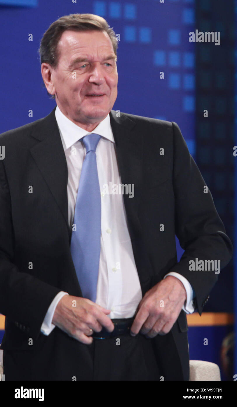 Gerhard Schroeder, former Chancellor of Germany is pictured during the ...