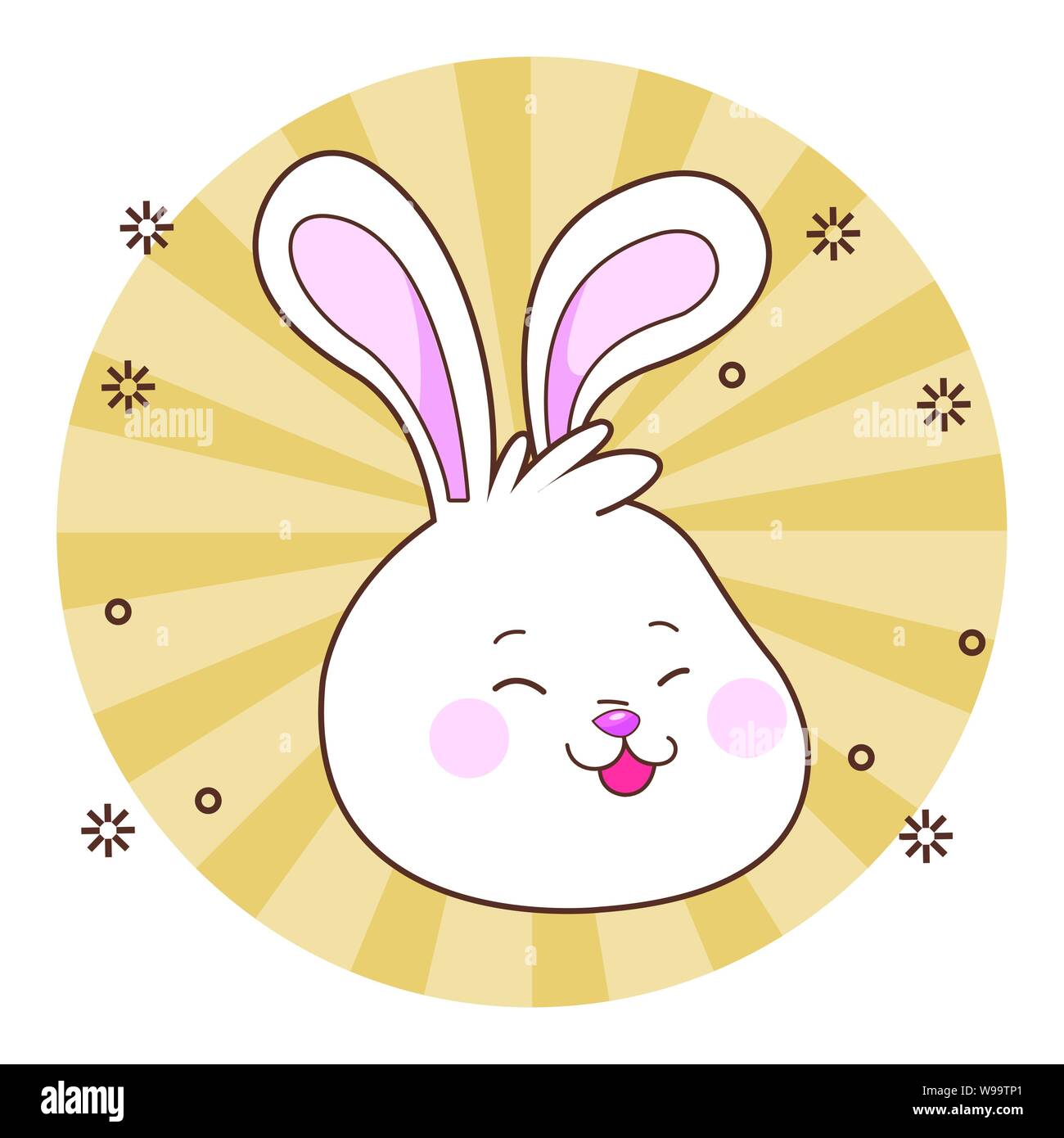 Beautiful rabbit smiling face cartoon Stock Vector Image & Art - Alamy