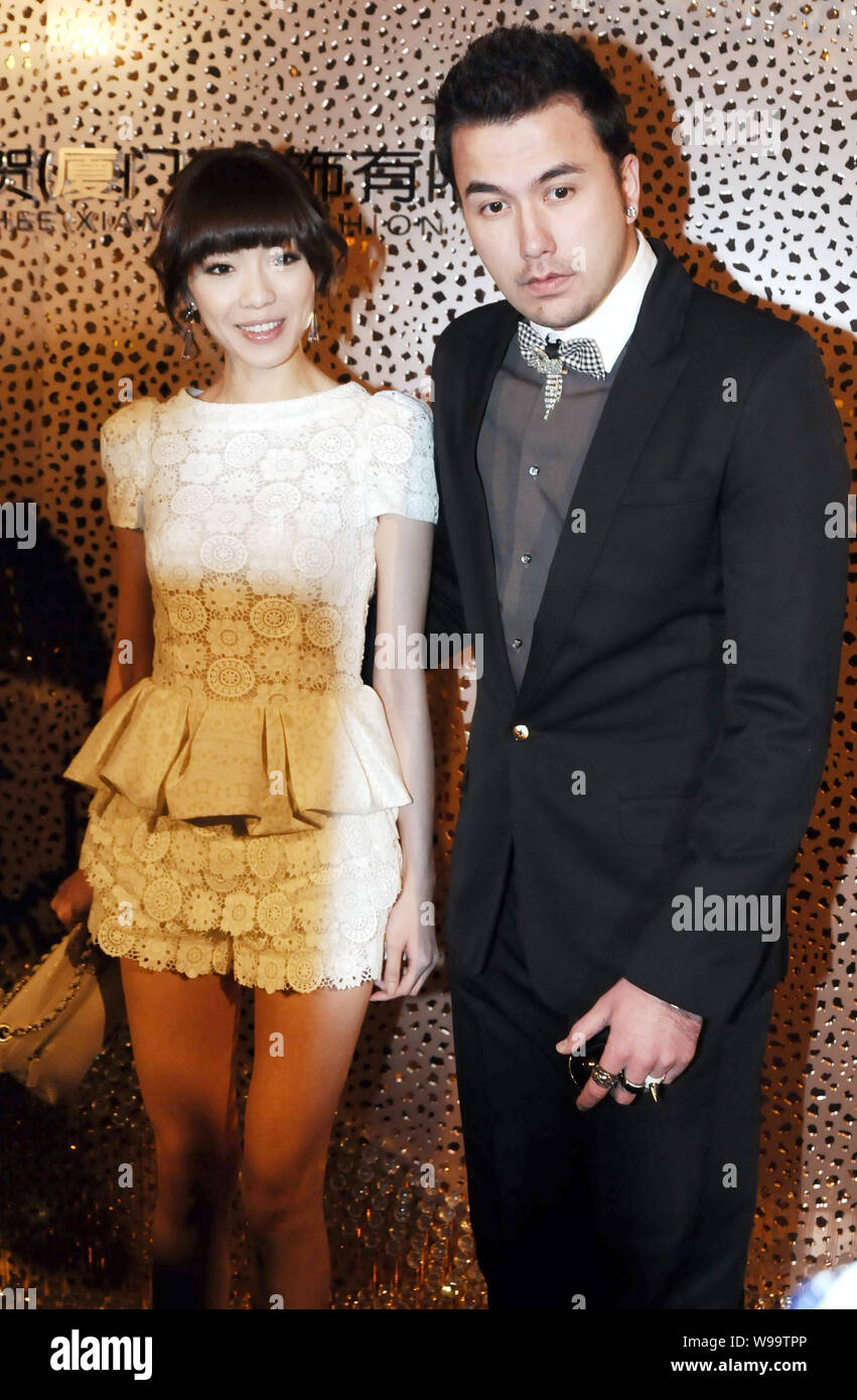 Taiwanese model Vickey Wang, left, and Taiwanese model and actor Jerry ...