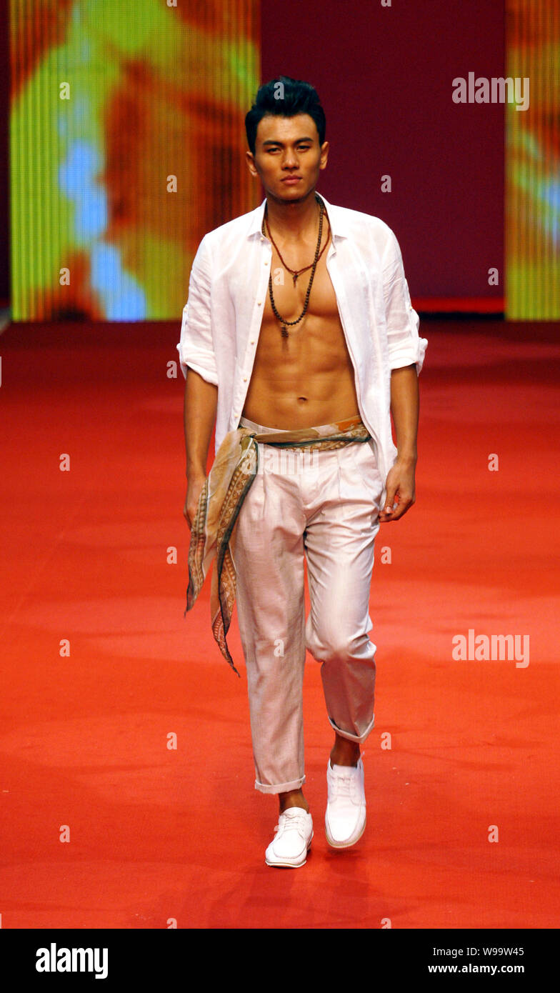 TRIES Men fashion show at the China 2012 Spring/Summer Fashion Week in ...