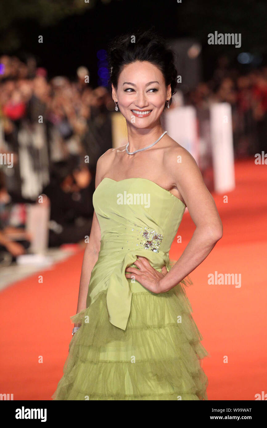 Hong Kong actress Kara Hui is pictured on the red carpet during the ...