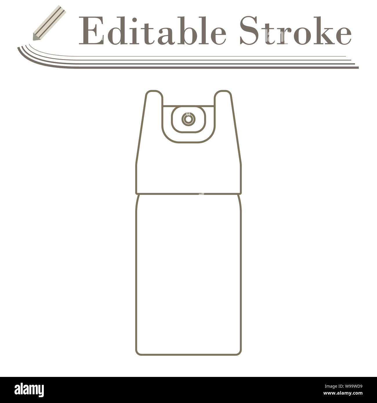 Pepper Spray Icon. Editable Stroke Simple Design. Vector Illustration ...