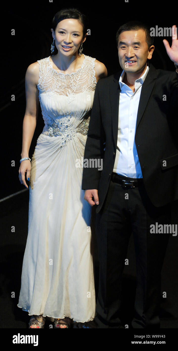 Chinese actress Zhang Ziyi attends the LANCY From25 fashion show at the ...