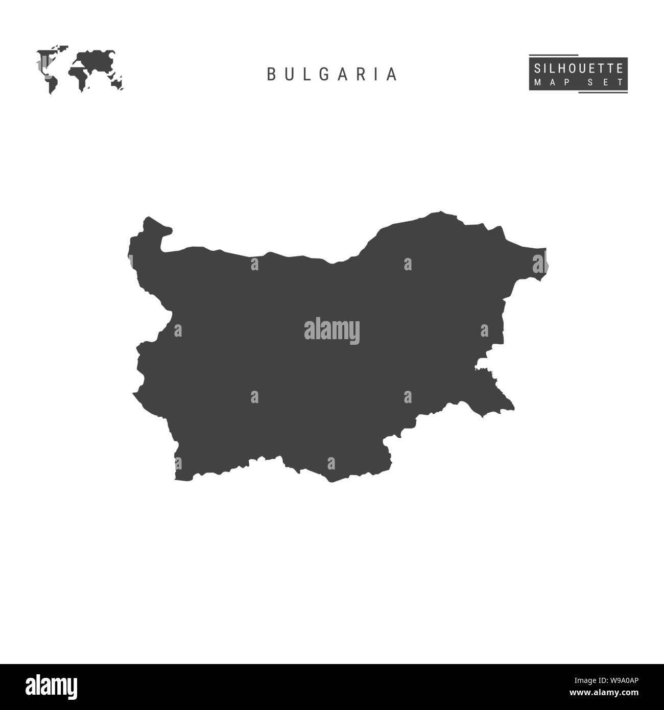 Bulgaria Blank Vector Map Isolated on White Background. High-Detailed ...