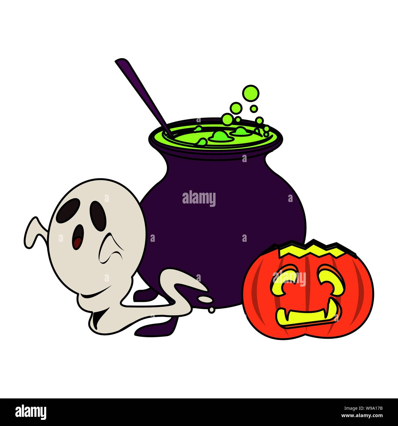 halloween october scary celebration cartoon Stock Vector Image & Art ...
