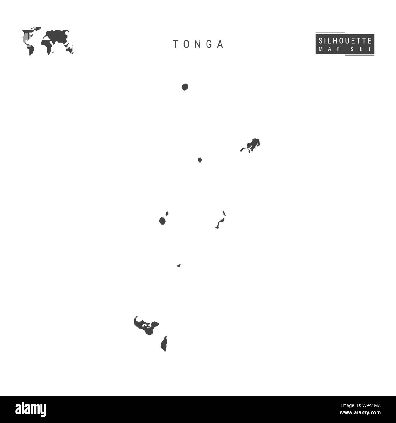 Tonga Blank Vector Map Isolated on White Background. High-Detailed ...