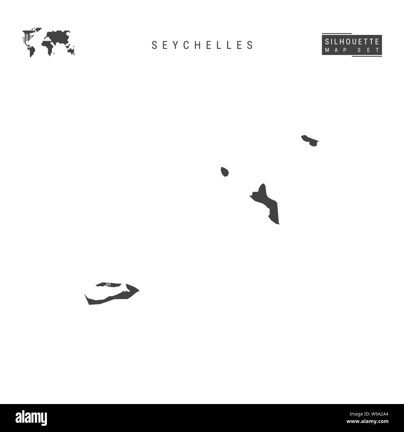 Seychelles Blank Vector Map Isolated on White Background. High-Detailed ...