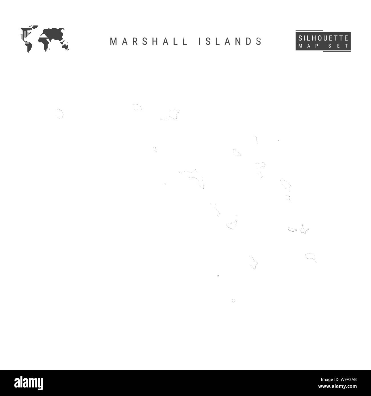 Marshall Islands Blank Vector Map Isolated on White Background. High ...