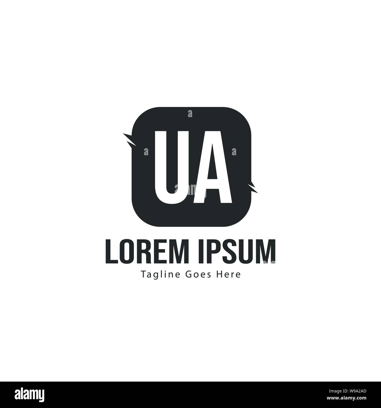 UA Letter Logo Design. Creative Modern UA Letters Icon Illustration ...