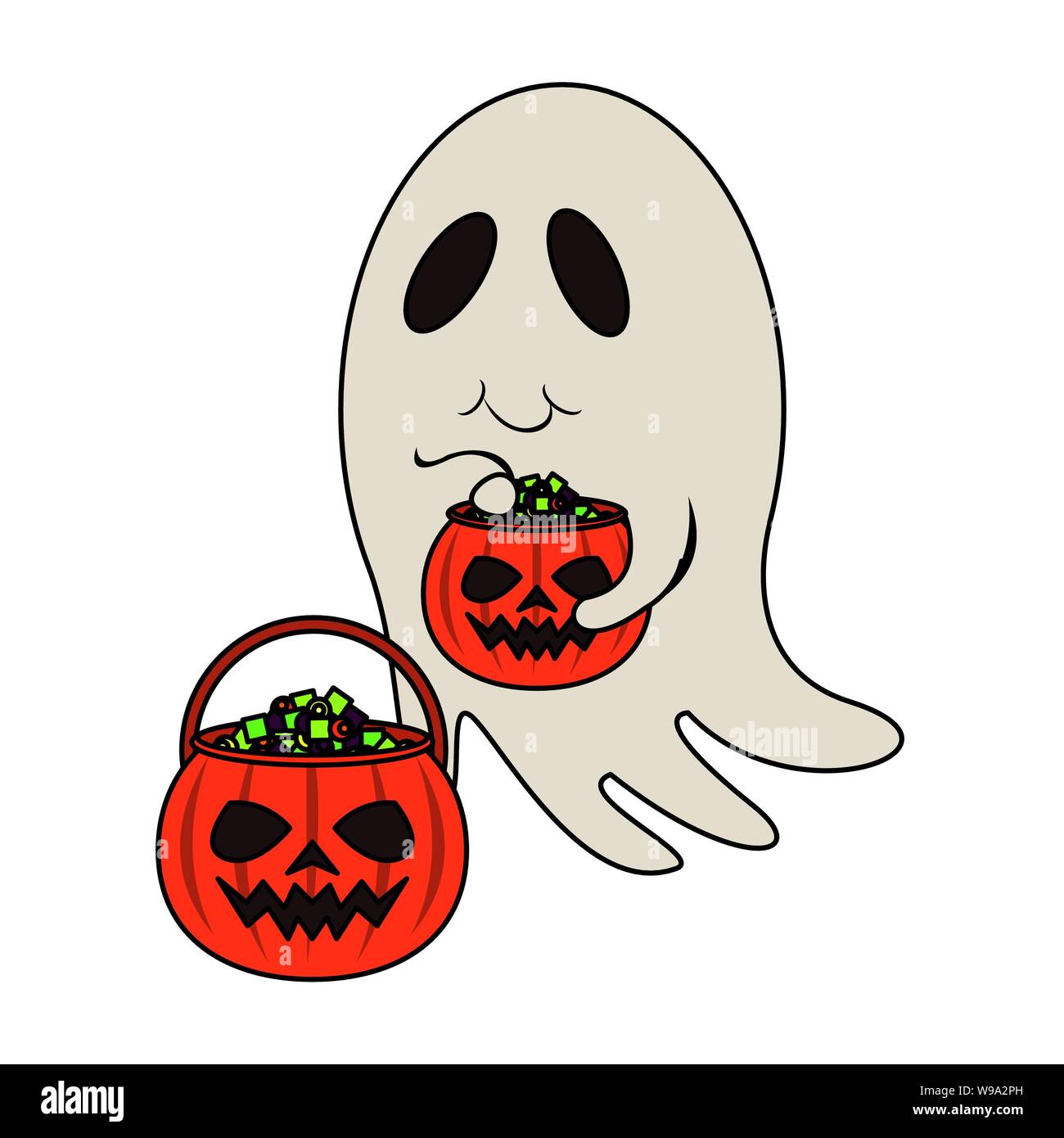 halloween october scary celebration cartoon Stock Vector Image & Art ...