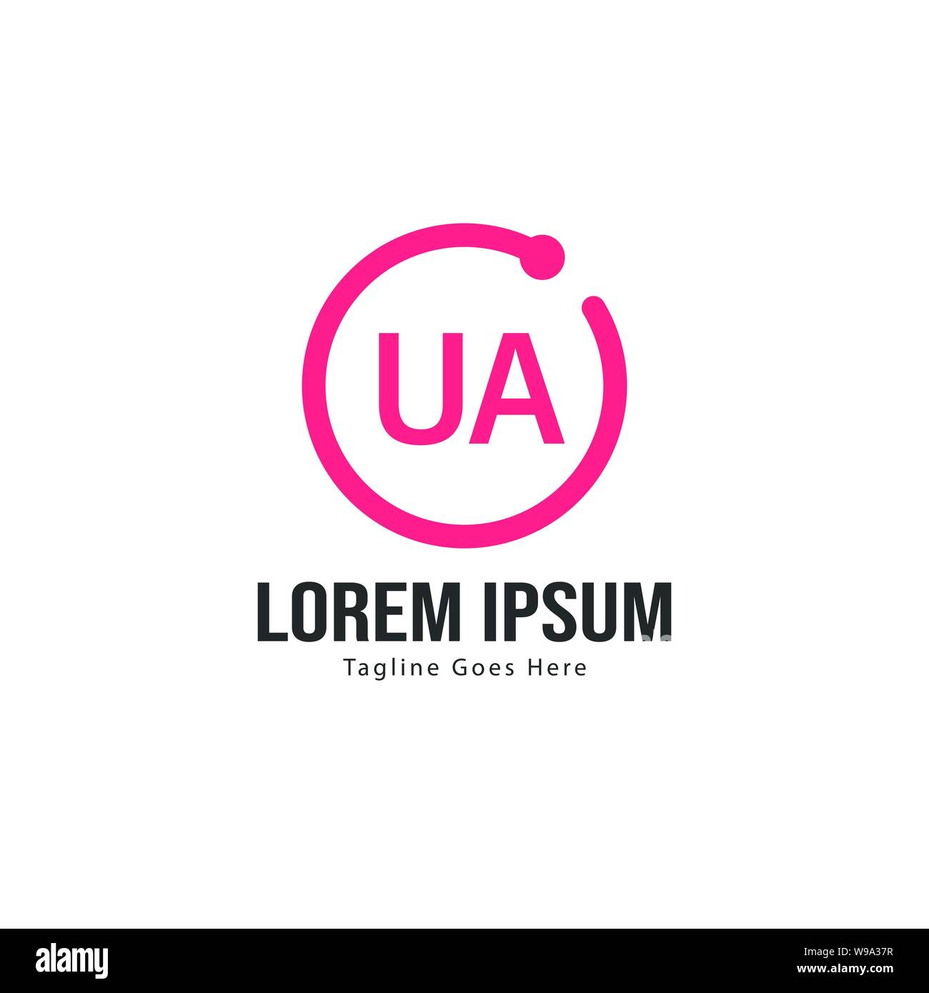UA Letter Logo Design. Creative Modern UA Letters Icon Illustration ...