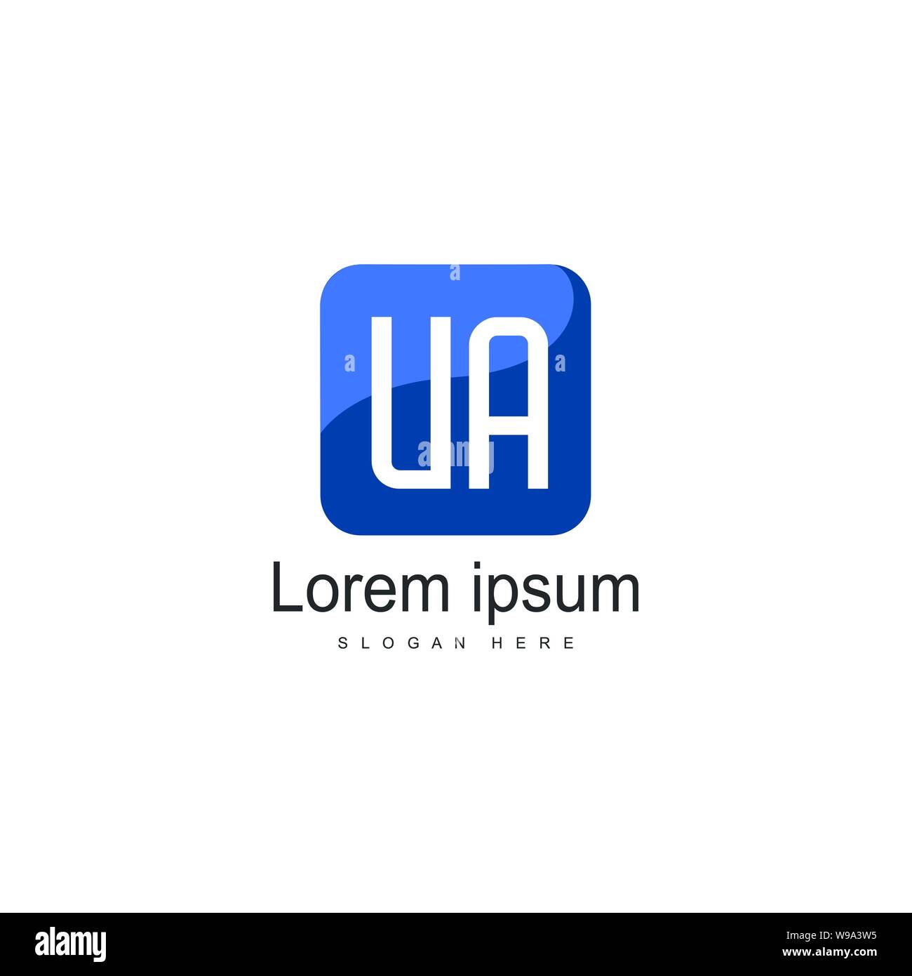 UA Letter Logo Design. Creative Modern UA Letters Icon Illustration ...