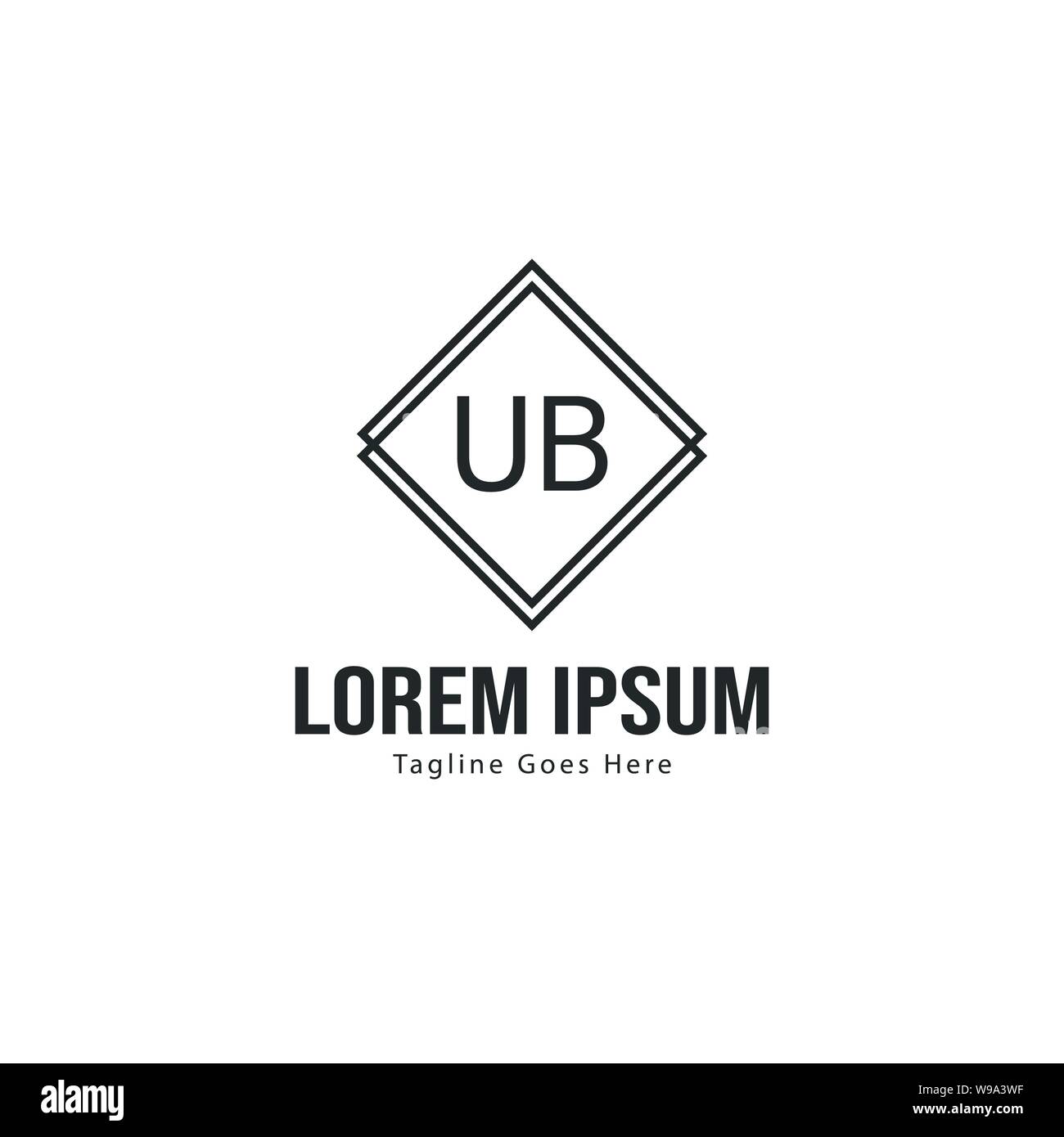 UB Letter Logo Design. Creative Modern UB Letters Icon Illustration ...