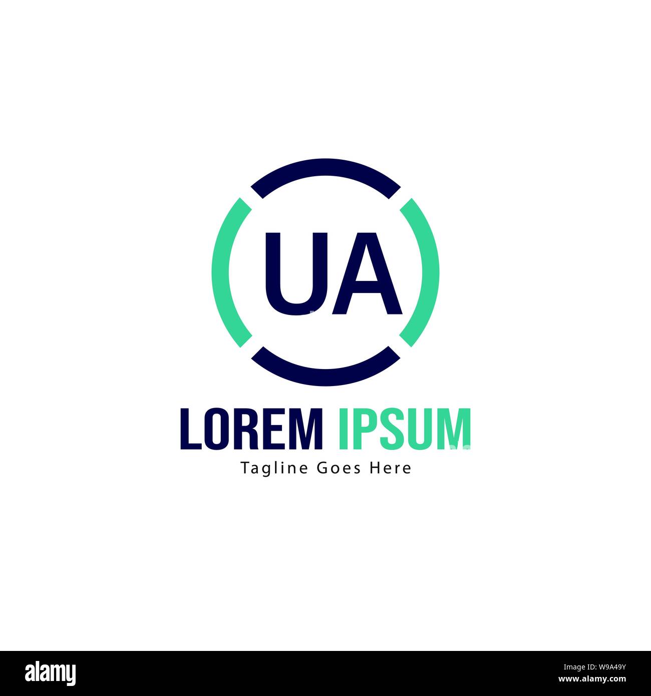 UA Letter Logo Design. Creative Modern UA Letters Icon Illustration ...