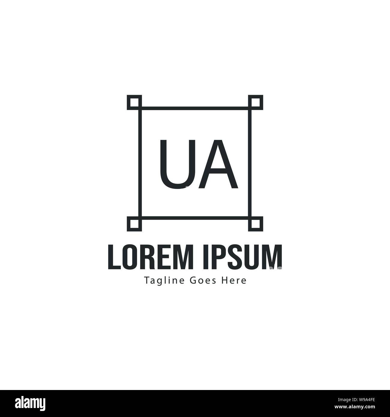 UA Letter Logo Design. Creative Modern UA Letters Icon Illustration ...