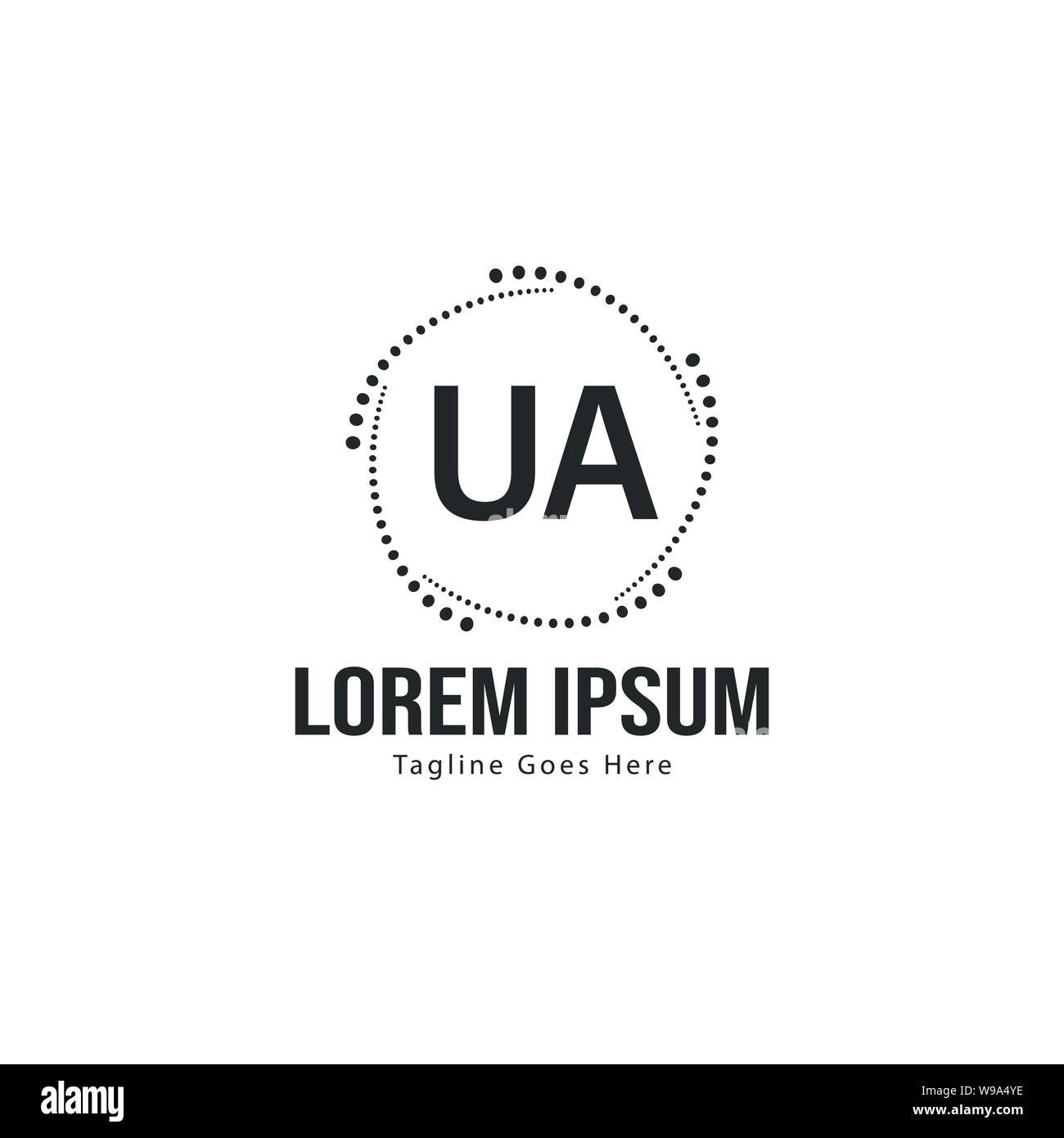 UA Letter Logo Design. Creative Modern UA Letters Icon Illustration ...