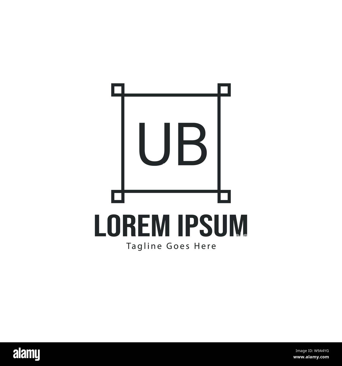 UB Letter Logo Design. Creative Modern UB Letters Icon Illustration ...