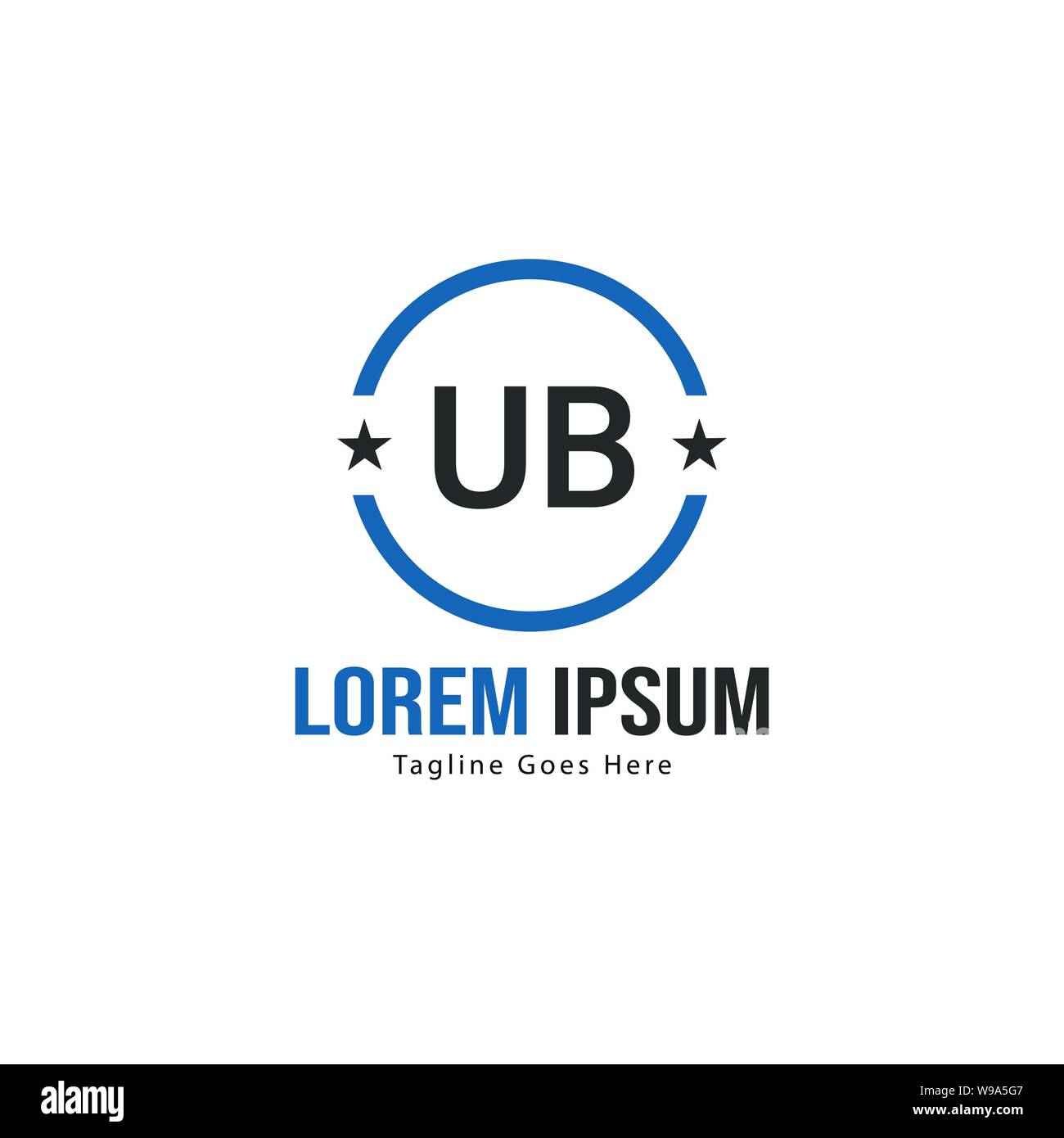 UB Letter Logo Design. Creative Modern UB Letters Icon Illustration ...