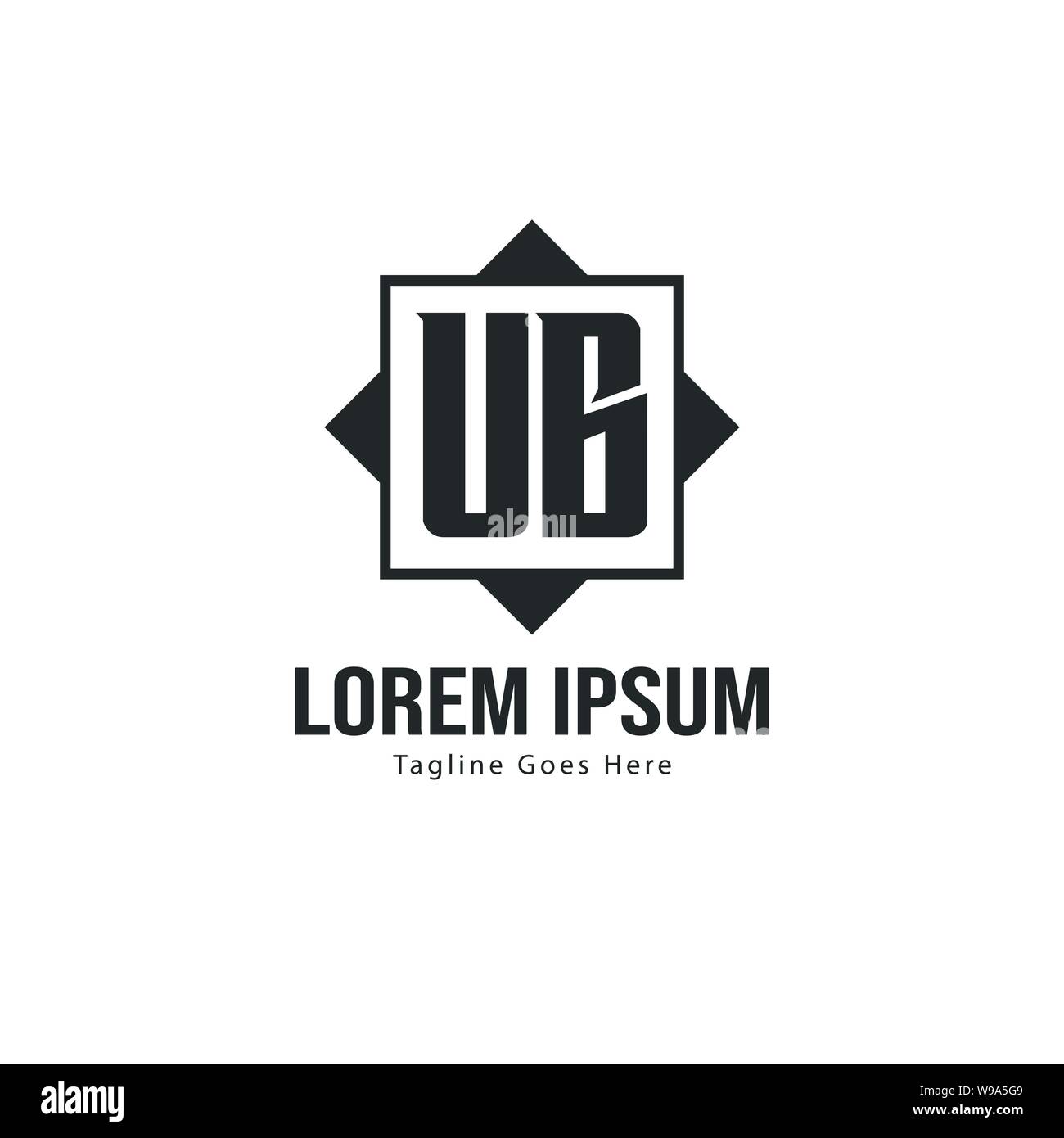 UB Letter Logo Design. Creative Modern UB Letters Icon Illustration ...