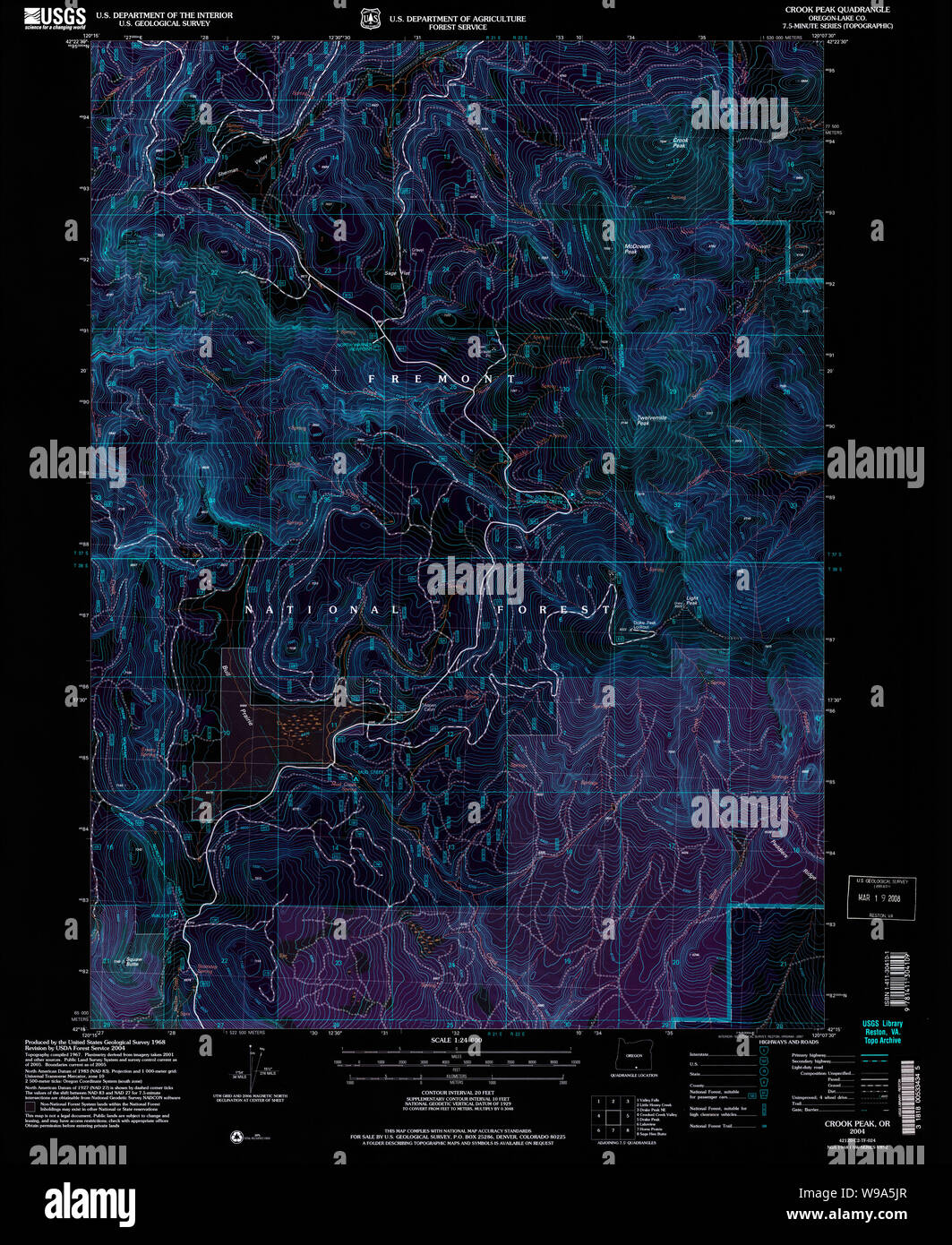 Map of crook hi-res stock photography and images - Alamy