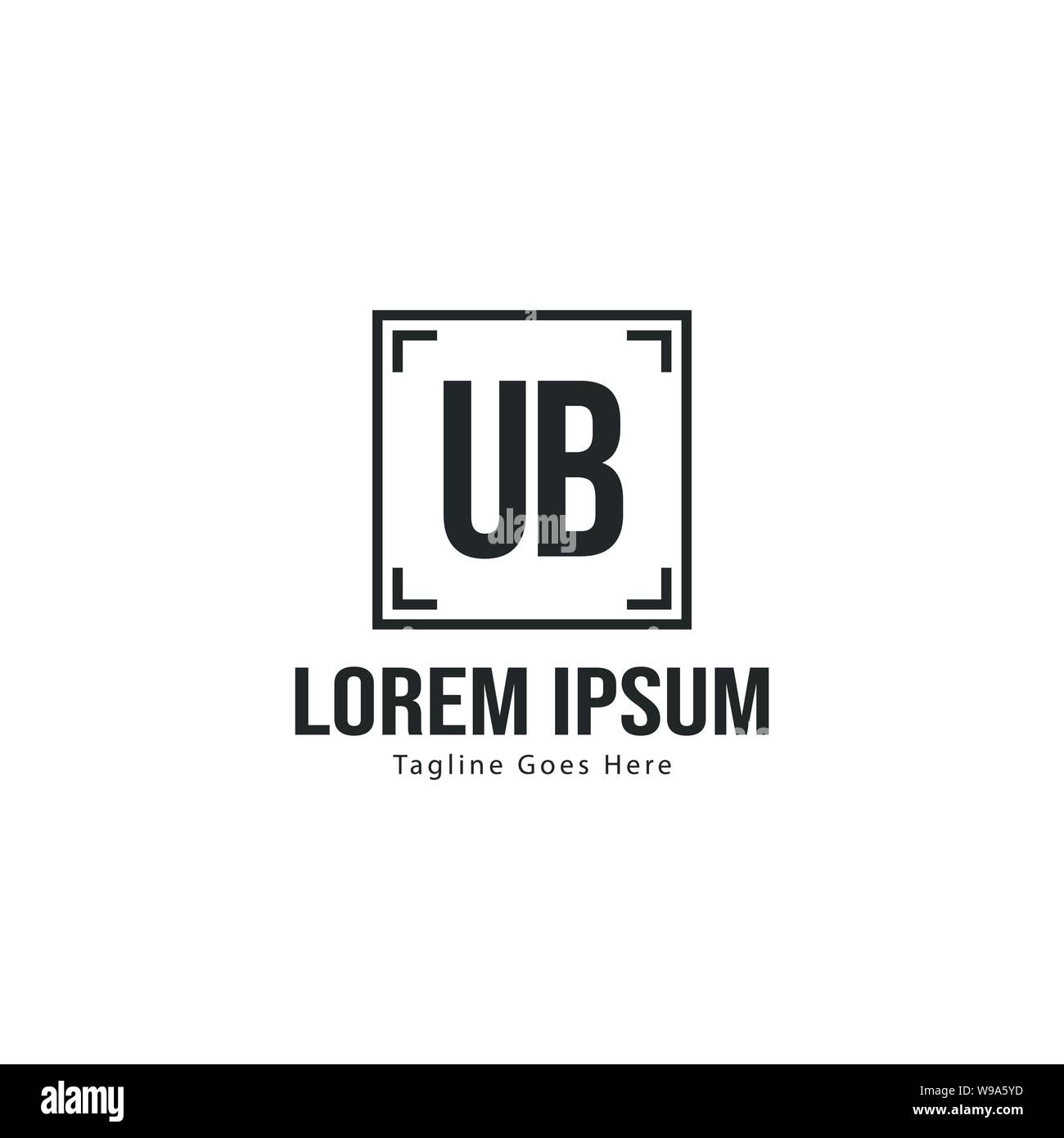 UB Letter Logo Design. Creative Modern UB Letters Icon Illustration ...