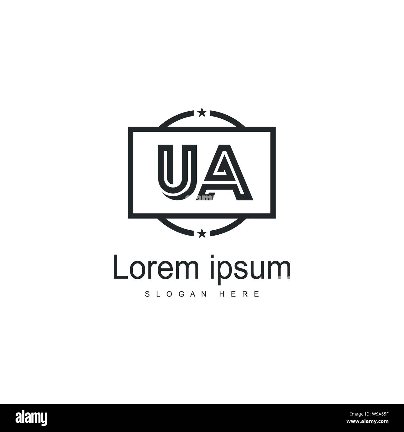 UA Letter Logo Design. Creative Modern UA Letters Icon Illustration ...