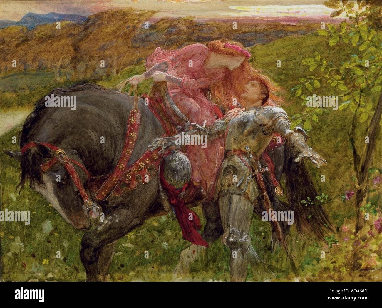 Frank Dicksee - La Belle Dame sans Merci (study Stock Photo - Alamy