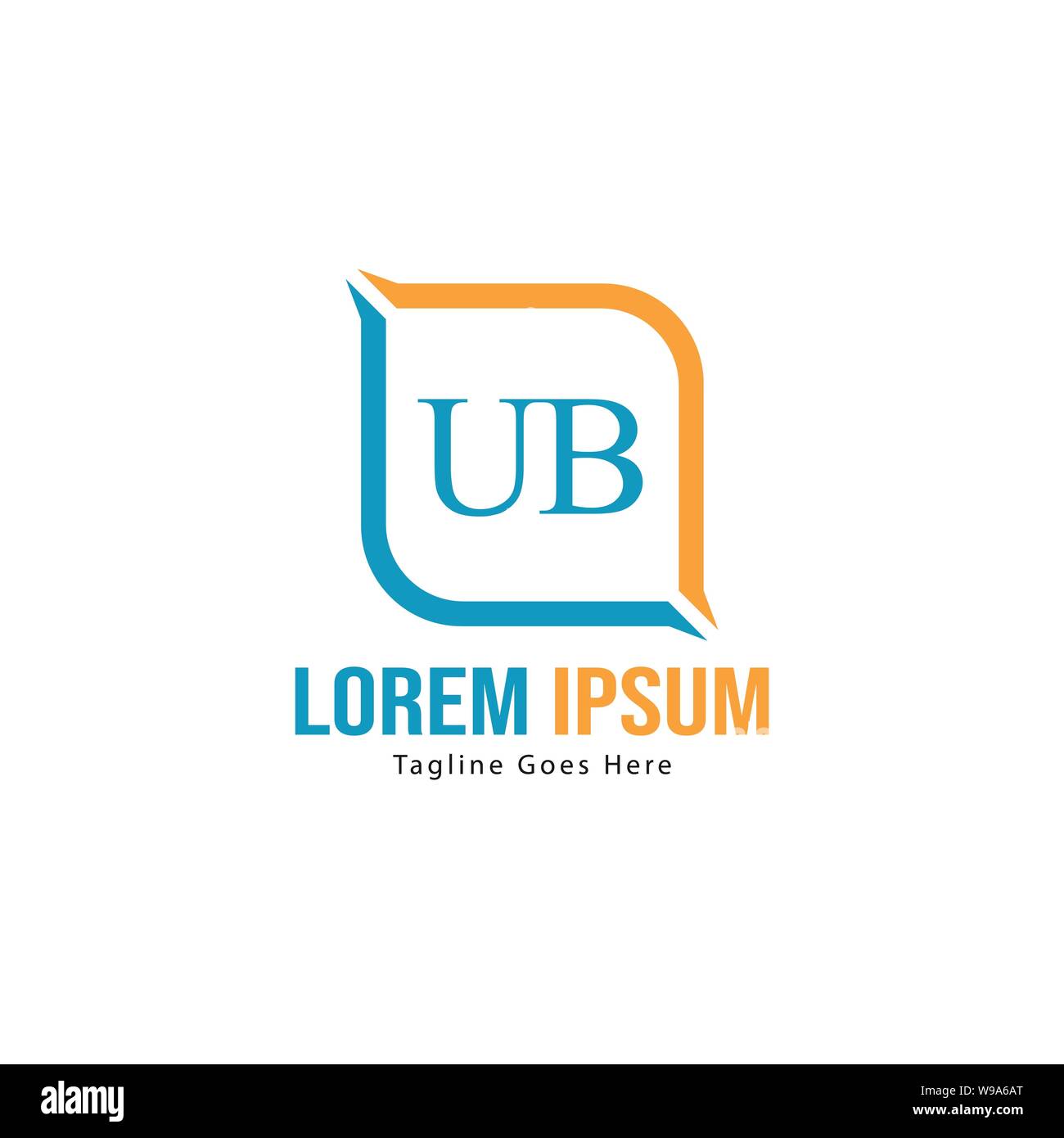 UB Letter Logo Design. Creative Modern UB Letters Icon Illustration ...