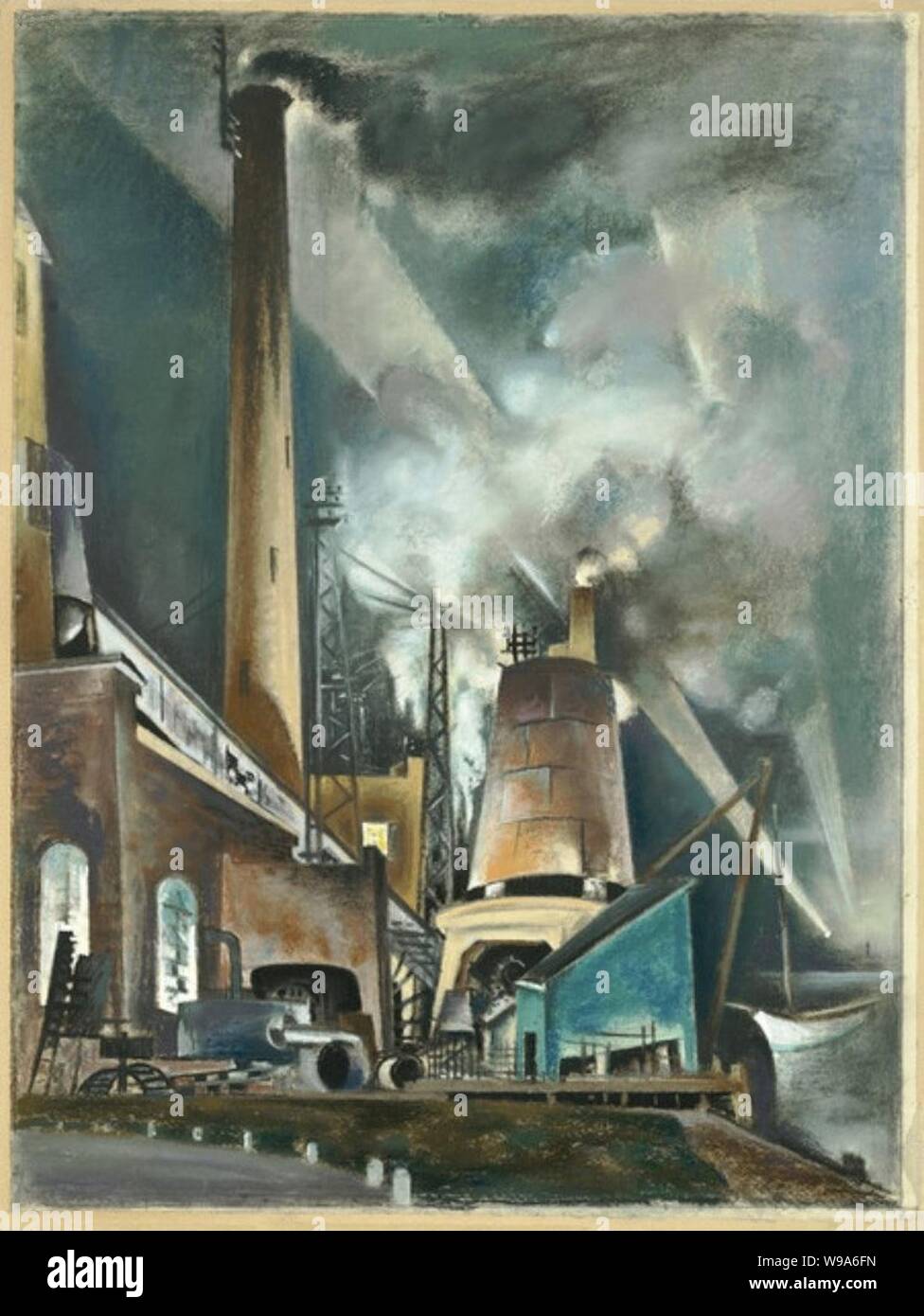 Vintage power station night hi-res stock photography and images - Alamy