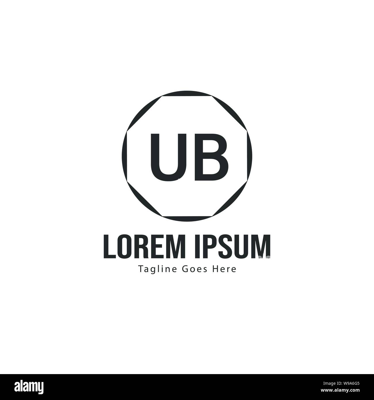 UB Letter Logo Design. Creative Modern UB Letters Icon Illustration ...