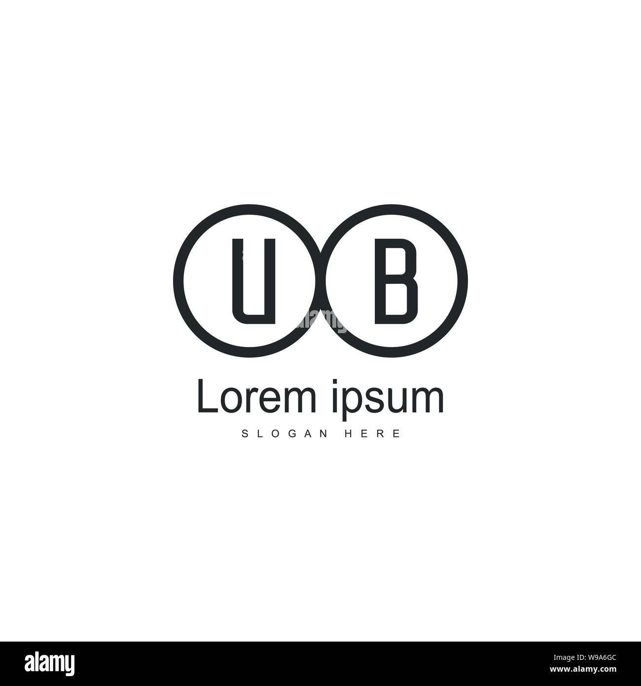 UB Letter Logo Design. Creative Modern UB Letters Icon Illustration ...
