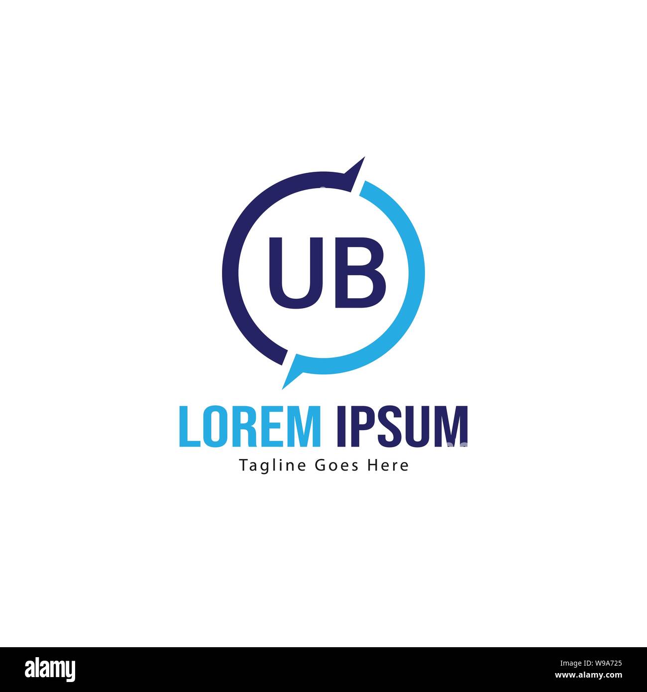 UB Letter Logo Design. Creative Modern UB Letters Icon Illustration ...