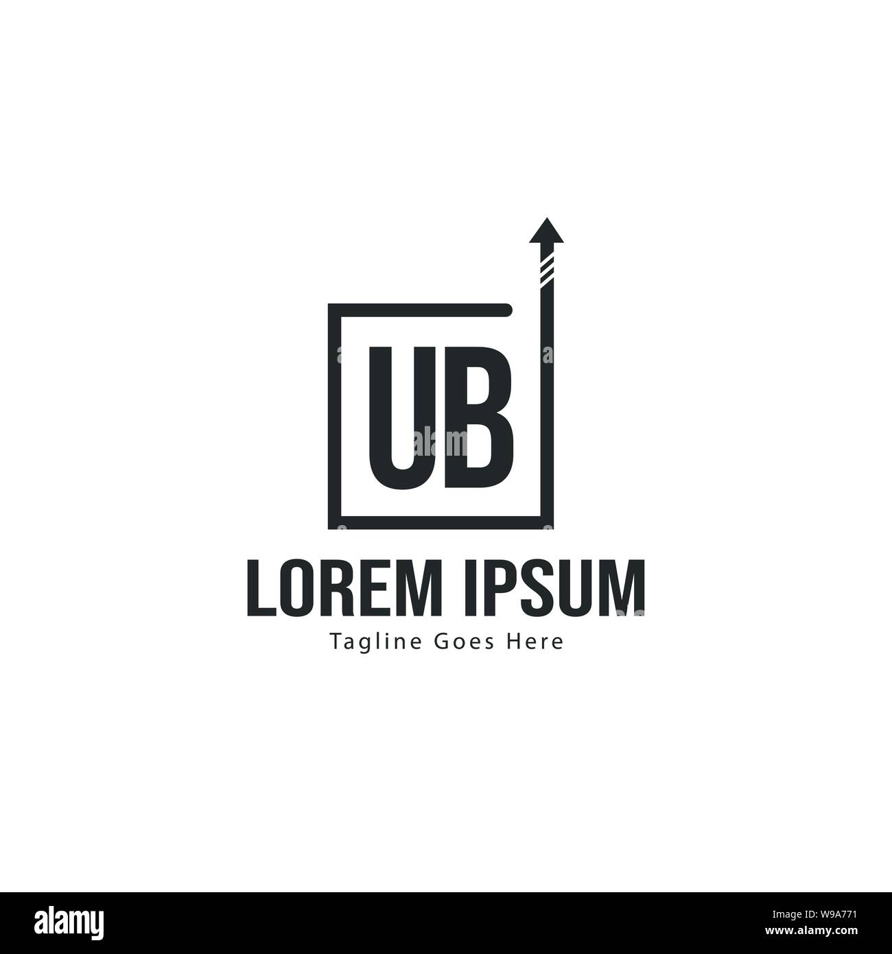UB Letter Logo Design. Creative Modern UB Letters Icon Illustration ...