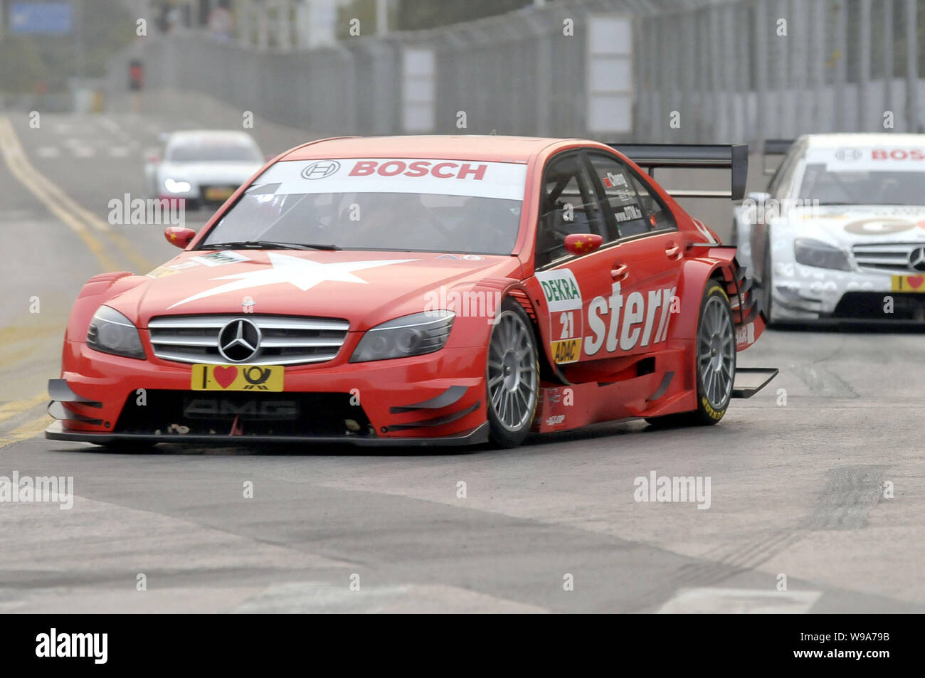 Chinese racer Cheng Congfu of the stern AMG Mercedes and other racers ...