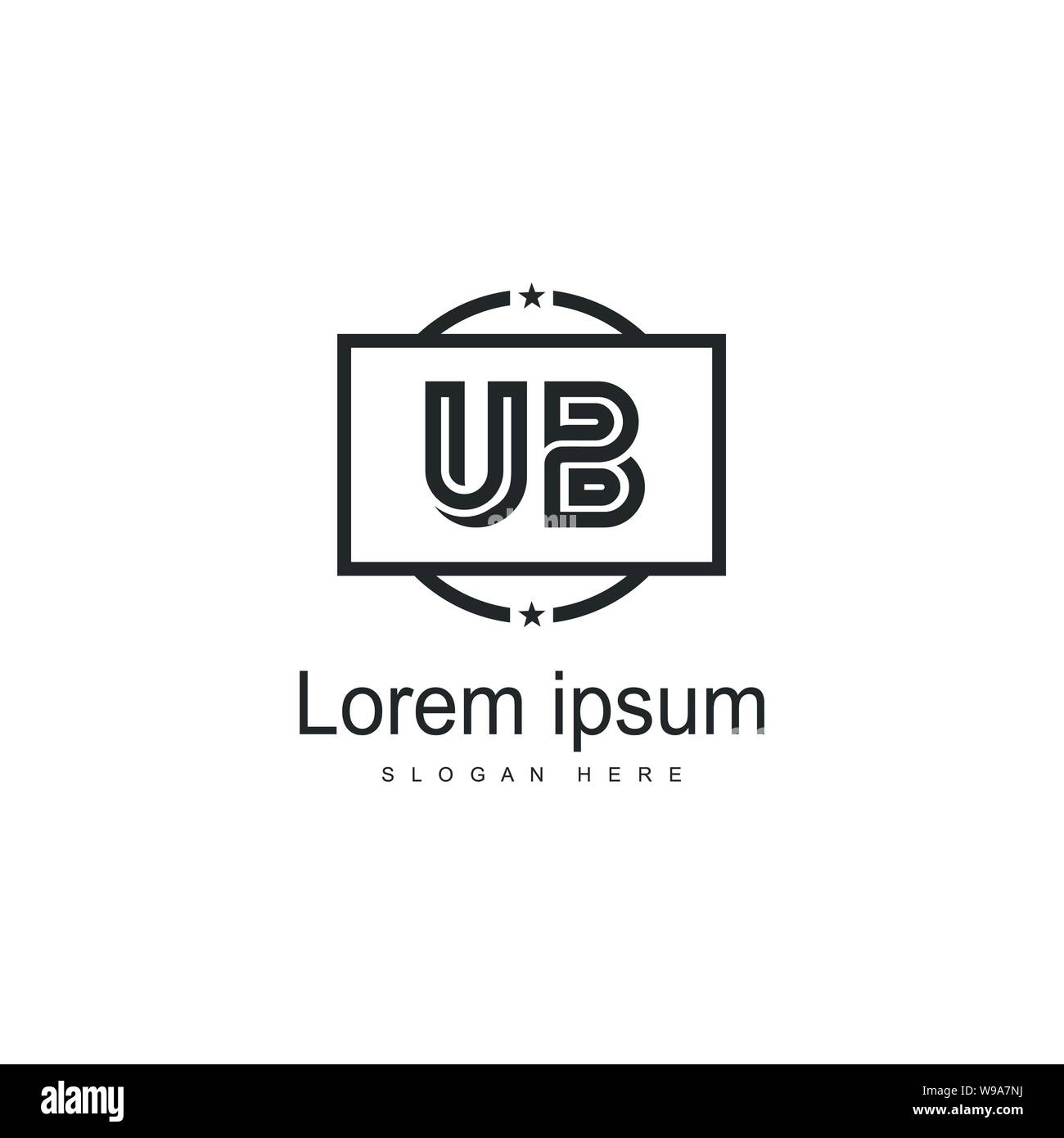 UB Letter Logo Design. Creative Modern UB Letters Icon Illustration ...