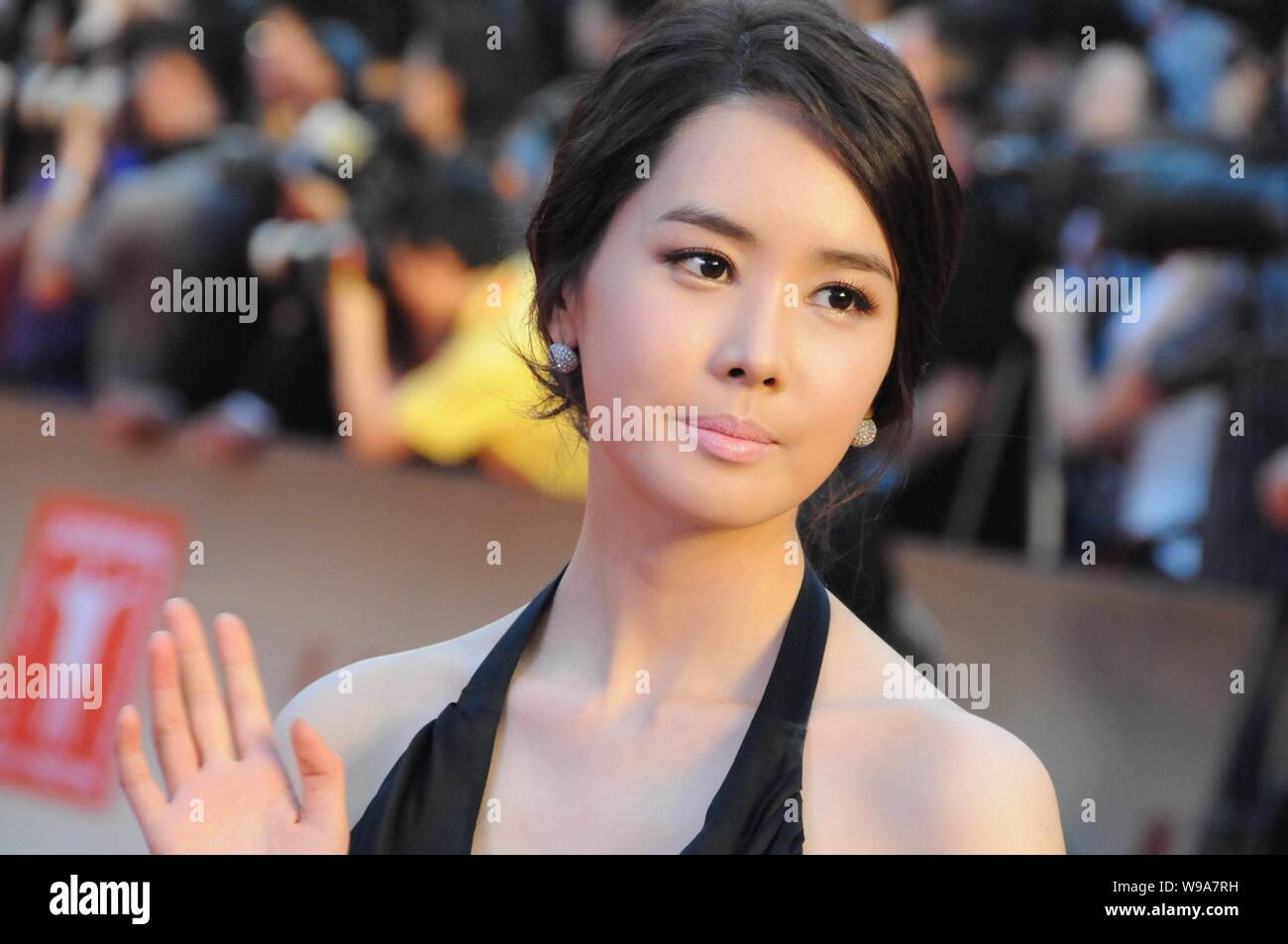 South Korean actress Da-hae Lee poses on the red carpet prior to the ...
